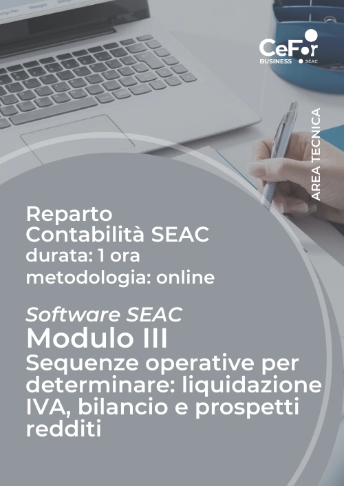 Modulo III - Sequenze operative per determinare: liquidazione