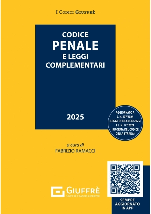 Codice penale e leggi complementari| 2025 Giuffrè