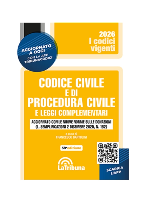 Codice civile e di procedura civile 2026 - La tribuna