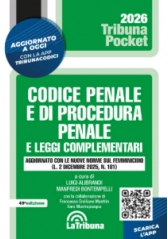 Codice penale e di procedura penale 2026 - La tribuna Pocket